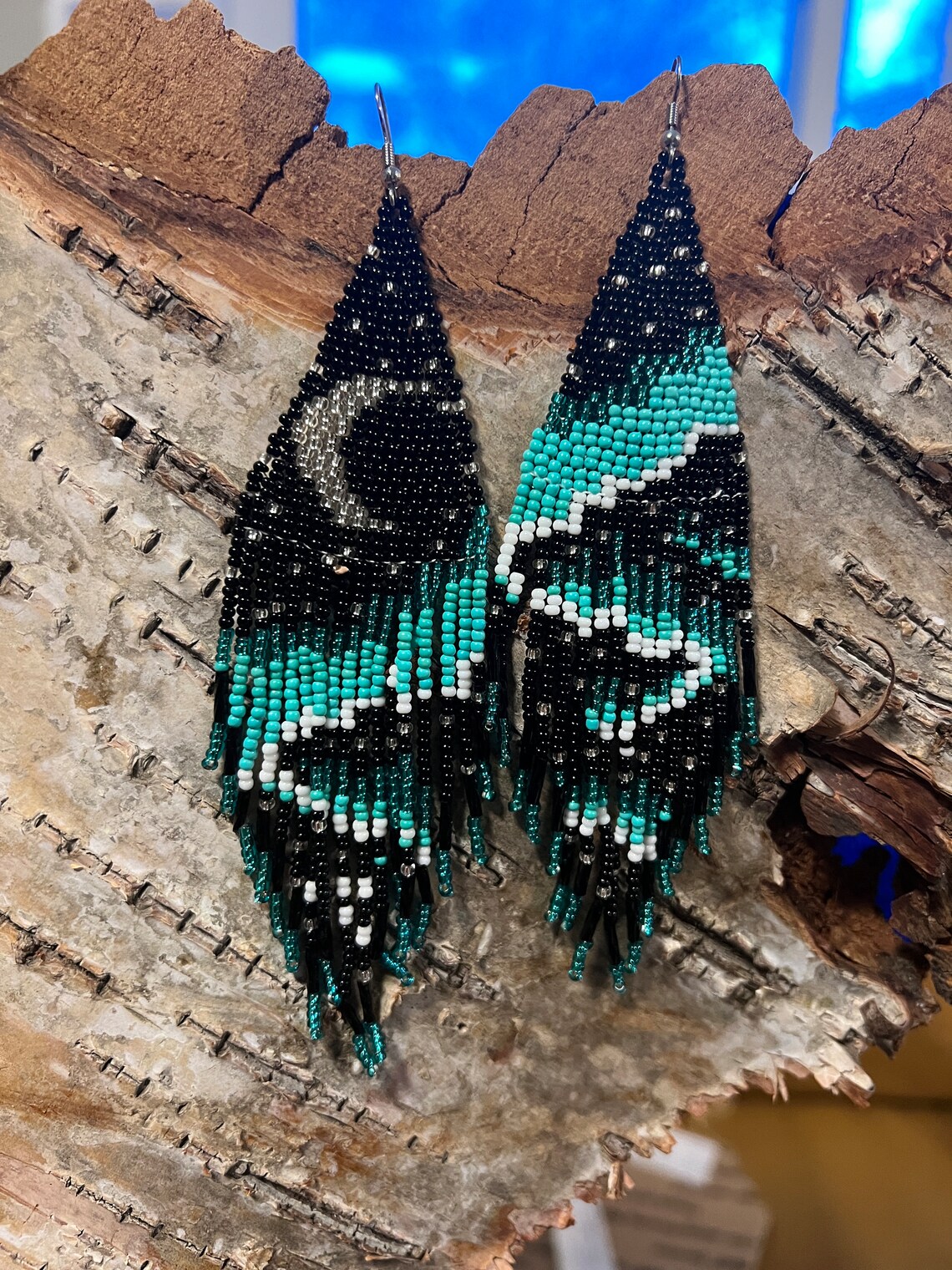 Northern Lights Aurora Alaska Night Teal Beaded Tassel - Etsy