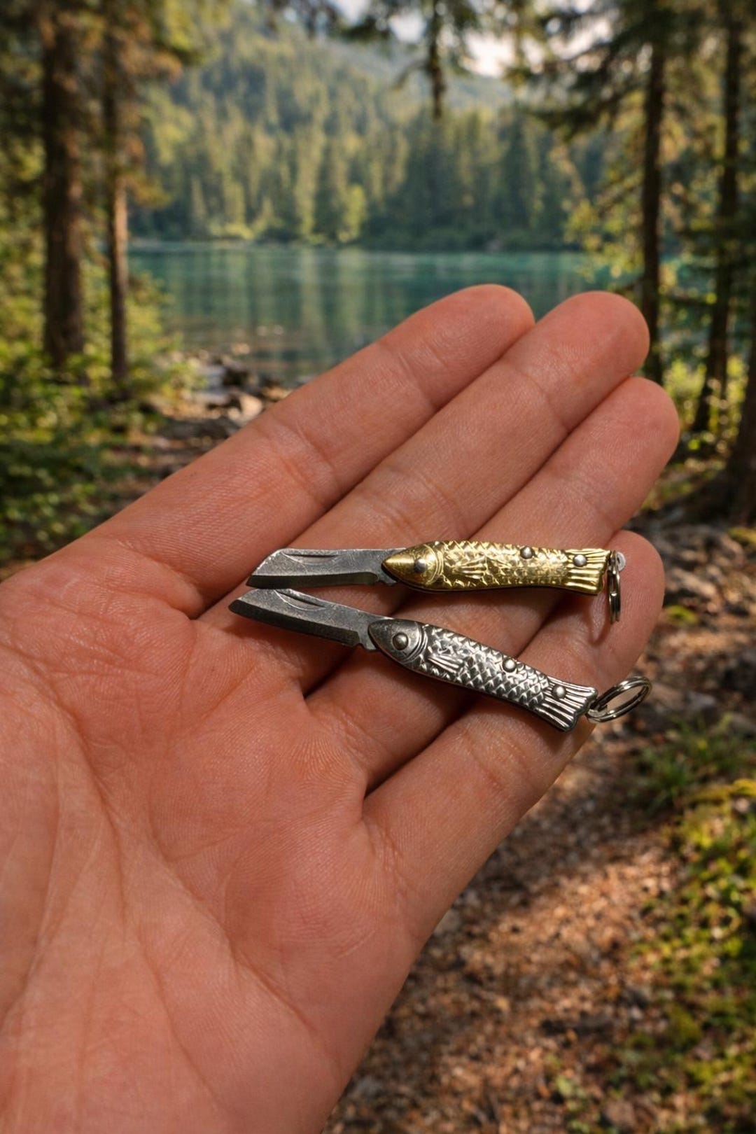 Mini Fish Pocket Knife Necklace - Sharp, Usable, 24" Snake Chain - Etsy