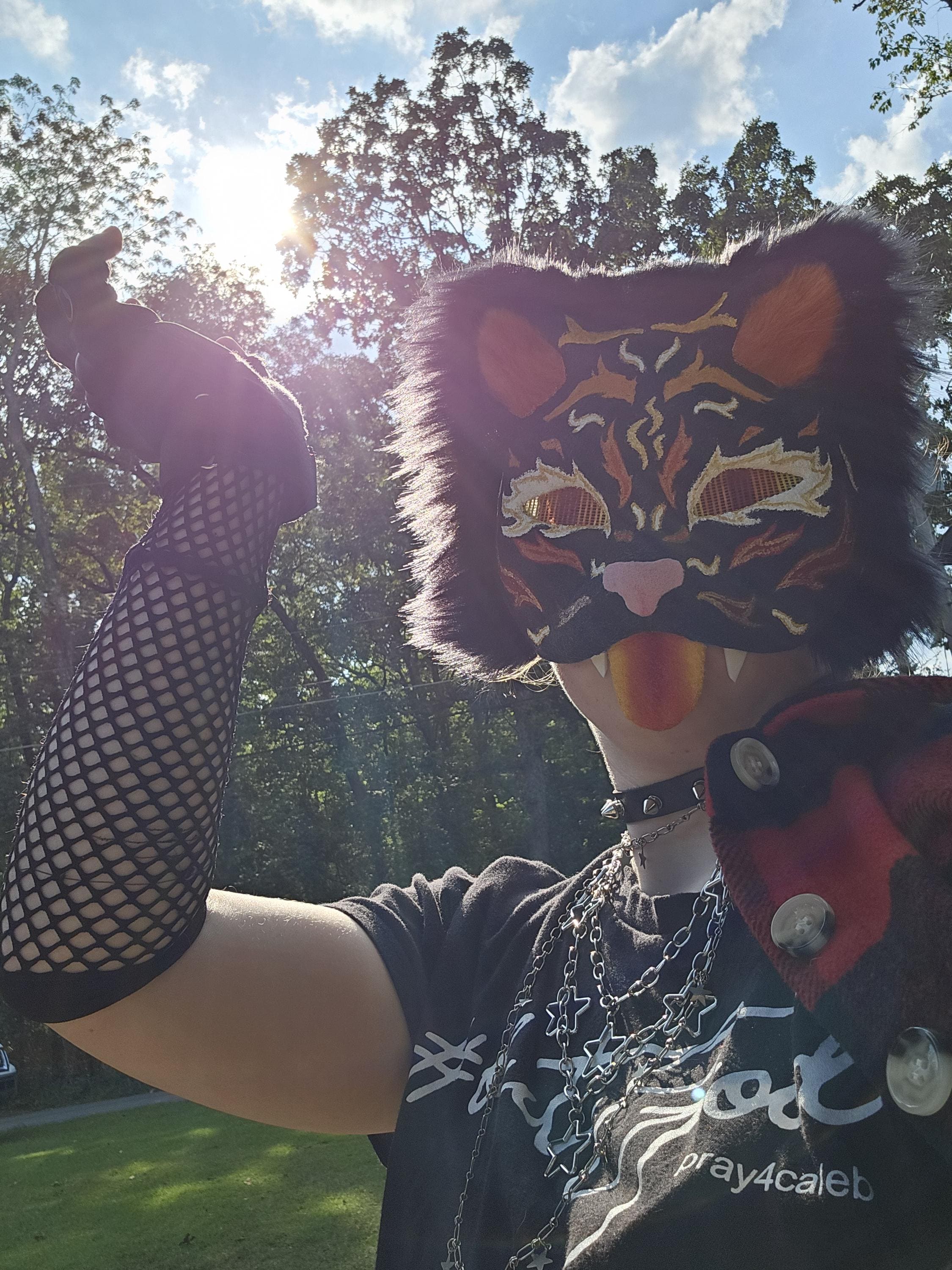 Fire Elemental Quadrobics/therian Cat Mask - Etsy