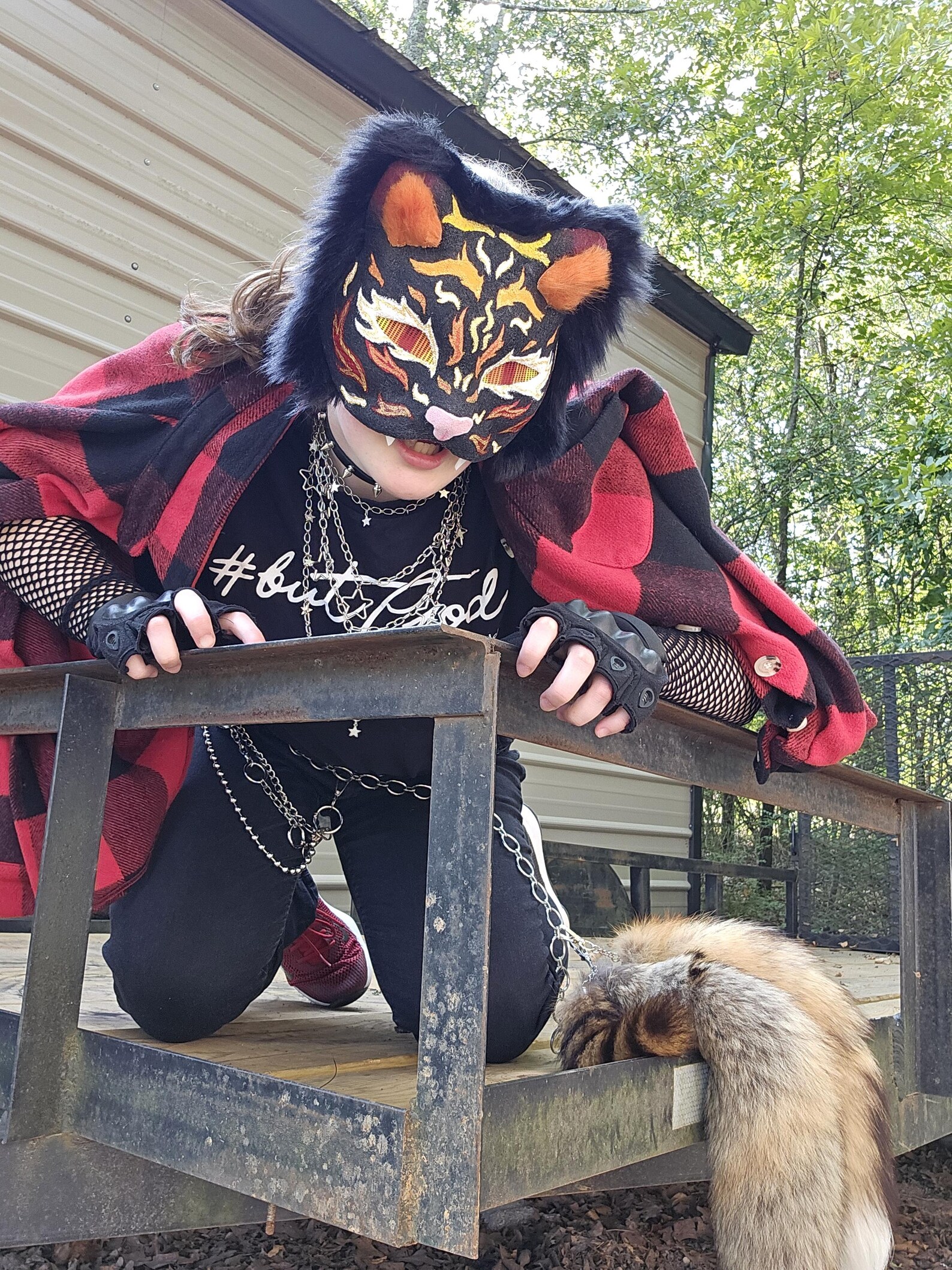 Fire Elemental Quadrobics/therian Cat Mask - Etsy