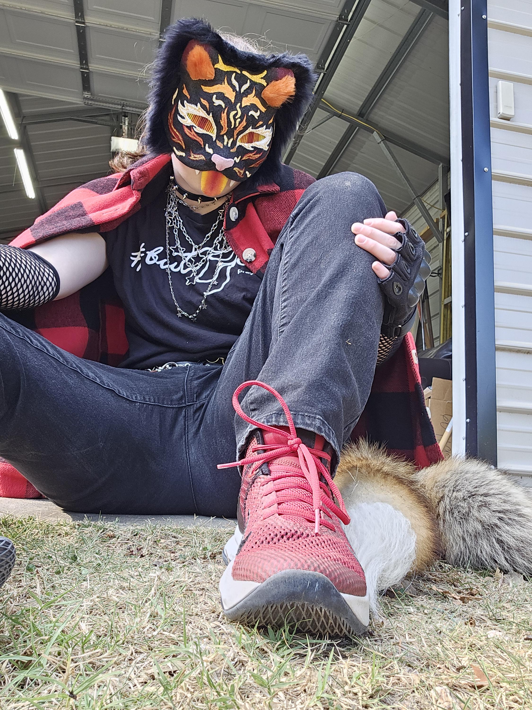 Fire Elemental Quadrobics/therian Cat Mask - Etsy