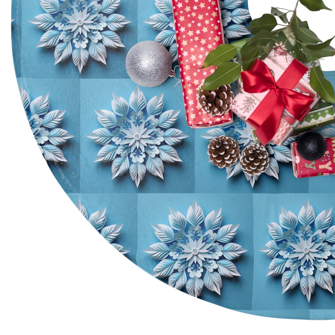 Snowflake Christmas Tree Skirts - Etsy