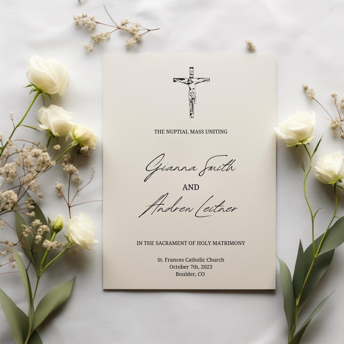 TLM Simple Catholic Wedding Program (traditional Latin Mass) - Etsy