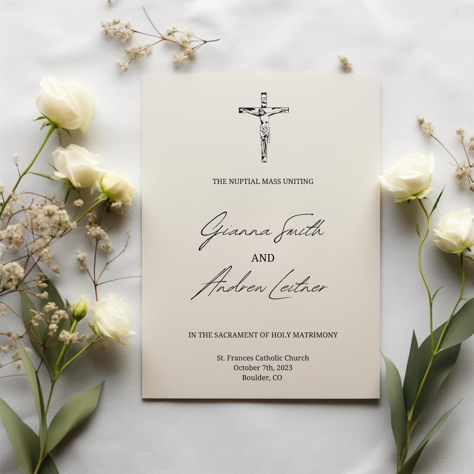 TLM Simple Catholic Wedding Program (traditional Latin Mass) - Etsy
