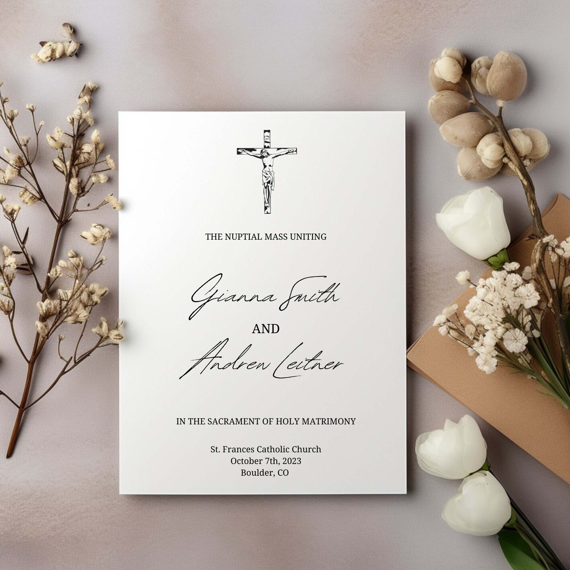 Catholic Wedding Mass Program TLM - Etsy