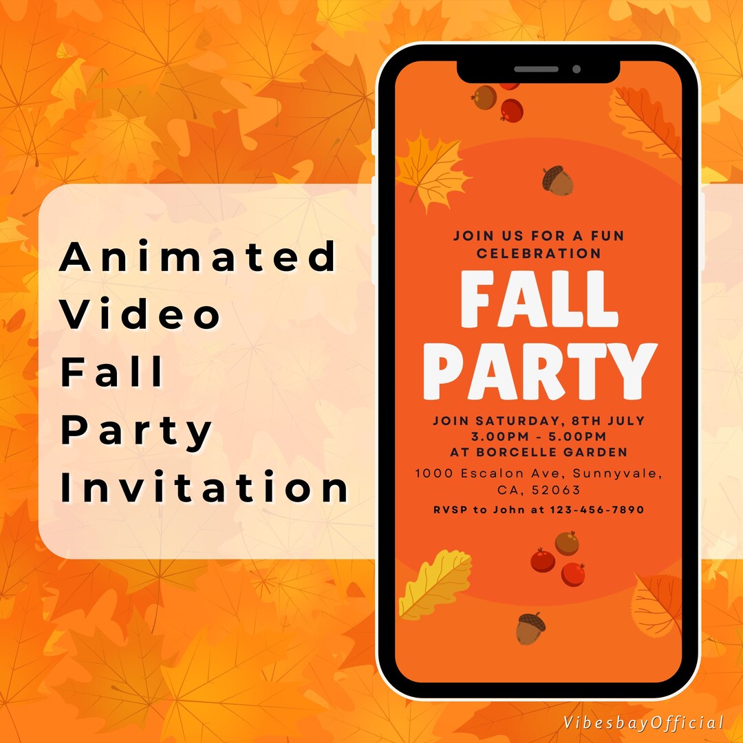 Fall Harvest Party Invitation Template Fall Festival Flyer Autumn ...