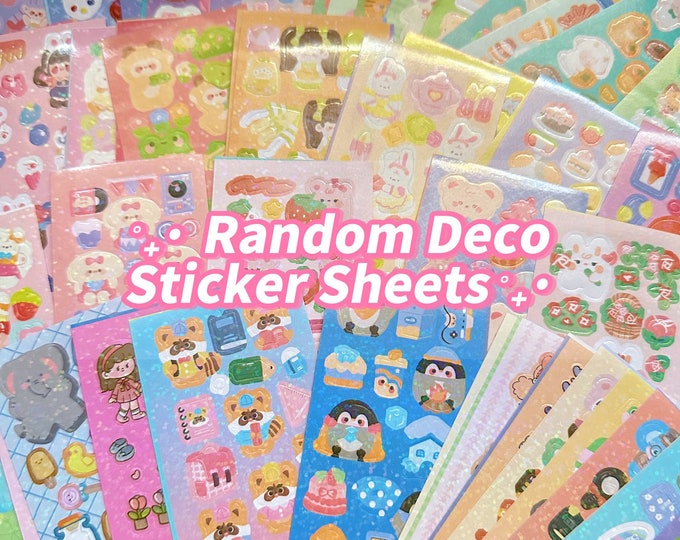 15pc Sticker Pack/ Cute Deco Sticker Sheets/ Deco Stickers/ Korean ...