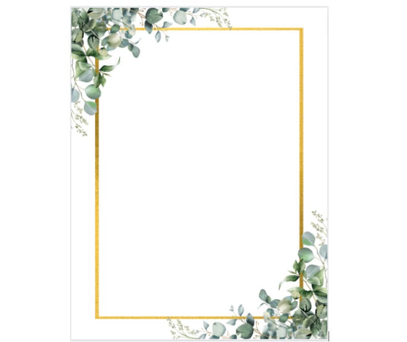 Gold und Eukalyptus Briefpapier - Etsy Schweiz