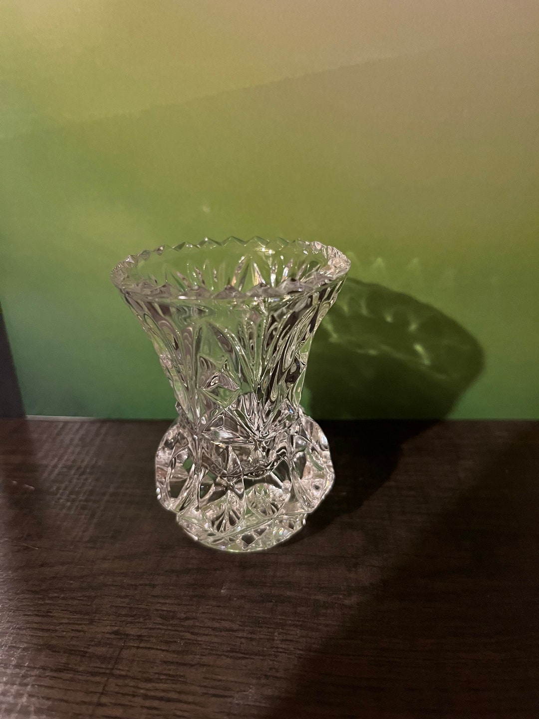 Vintage Cut Glass Toothpick Holder - Etsy