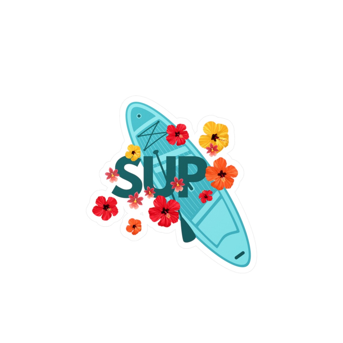 SUP Sticker - Floral Paddle Board Sticker - Cutout Sticker - Indoor ...