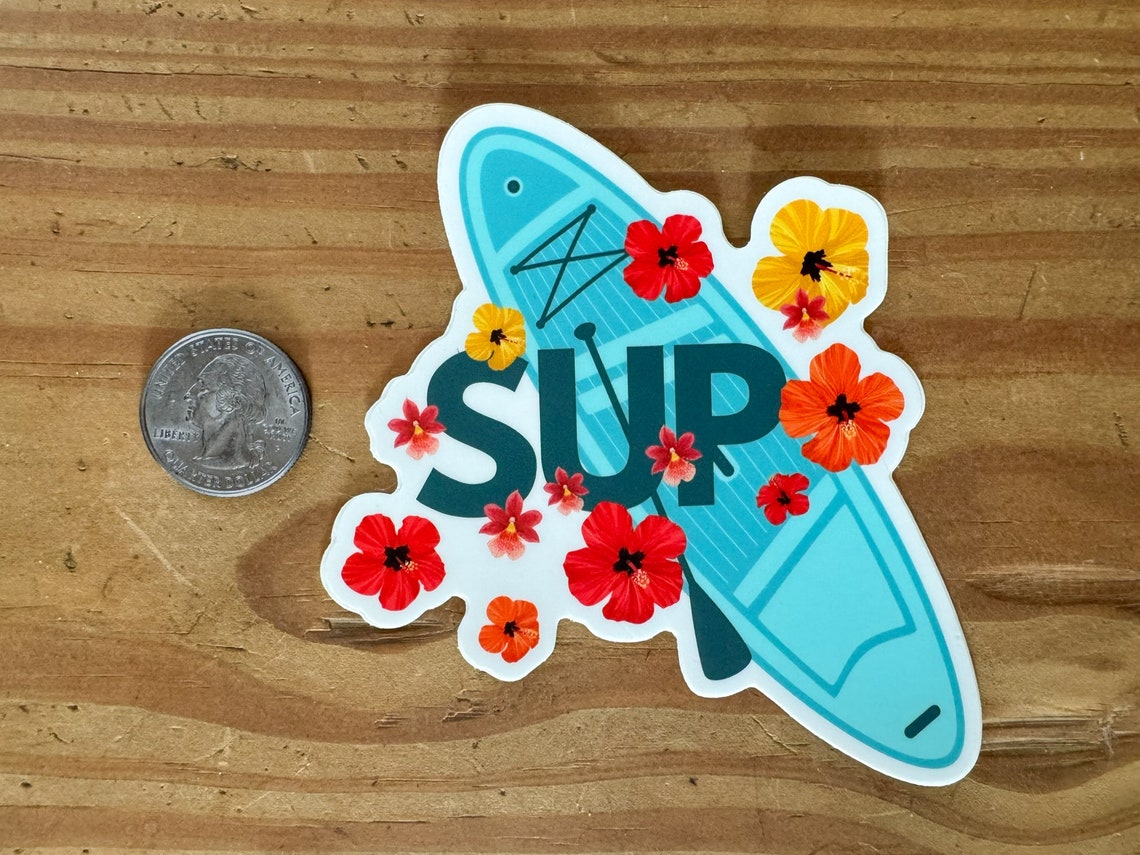 SUP Sticker - Floral Paddle Board Sticker - Cutout Sticker - Indoor ...