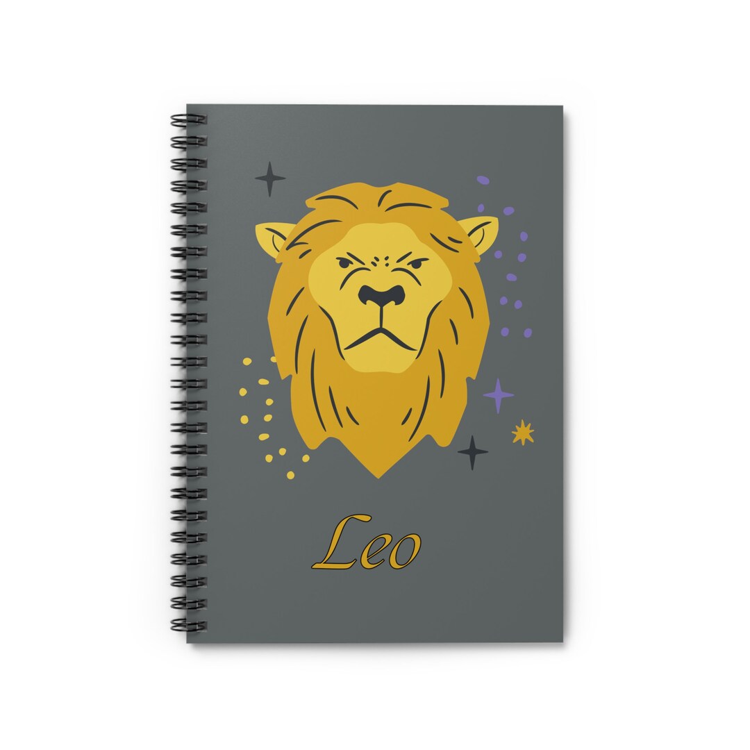 Leo Journal - Zodiac Notebook - Leo Lion - Leo Birthday - Spiral ...