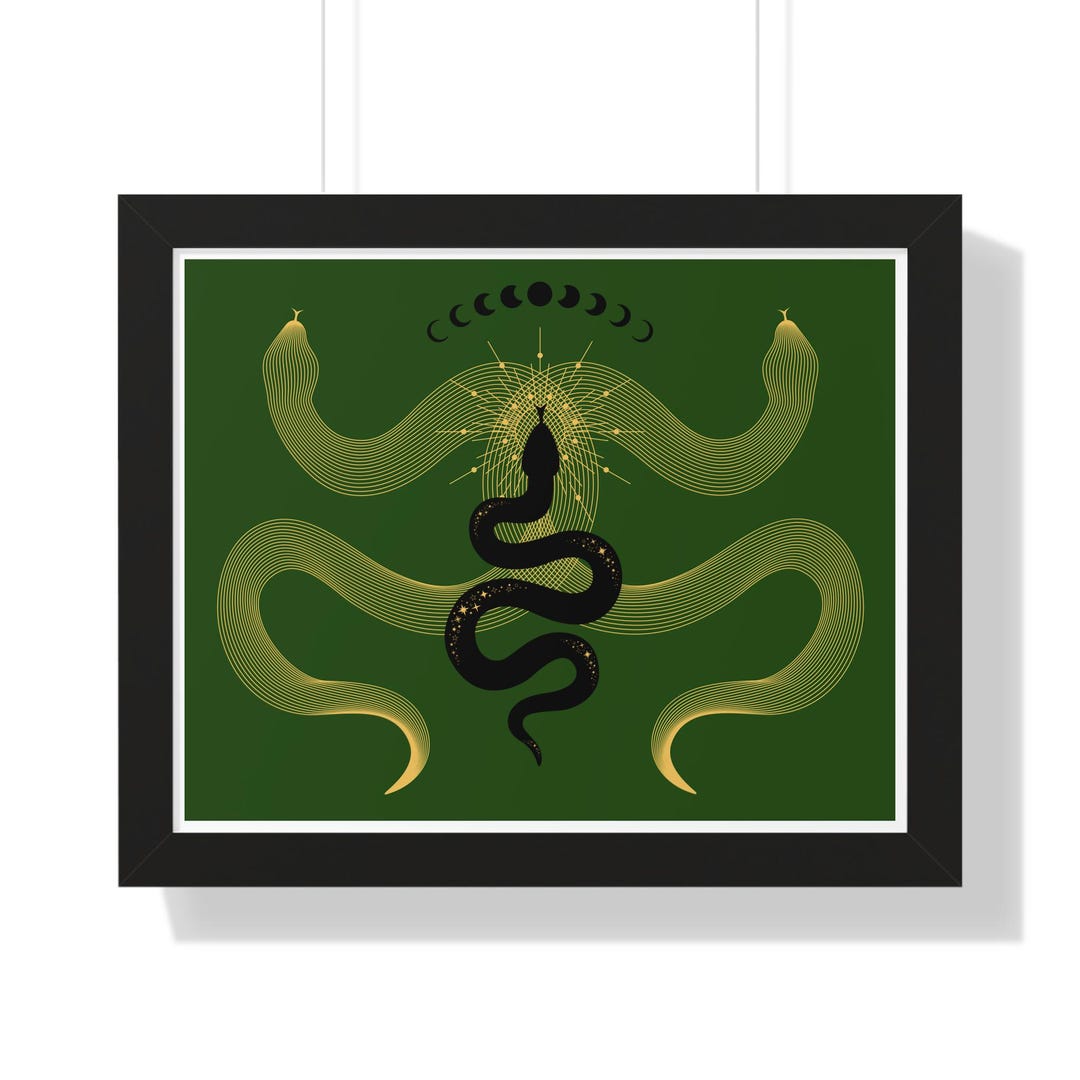 Snake Wall Art - Serpent Poster - Framed or Unframed - 20 X 16" - Etsy