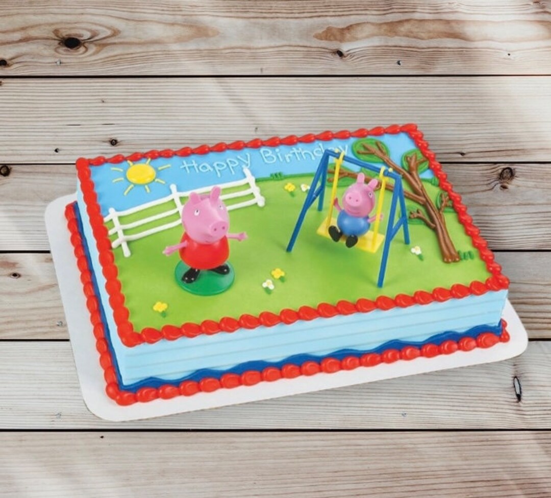 Peppa Pig Plastic Cake Topper - Etsy
