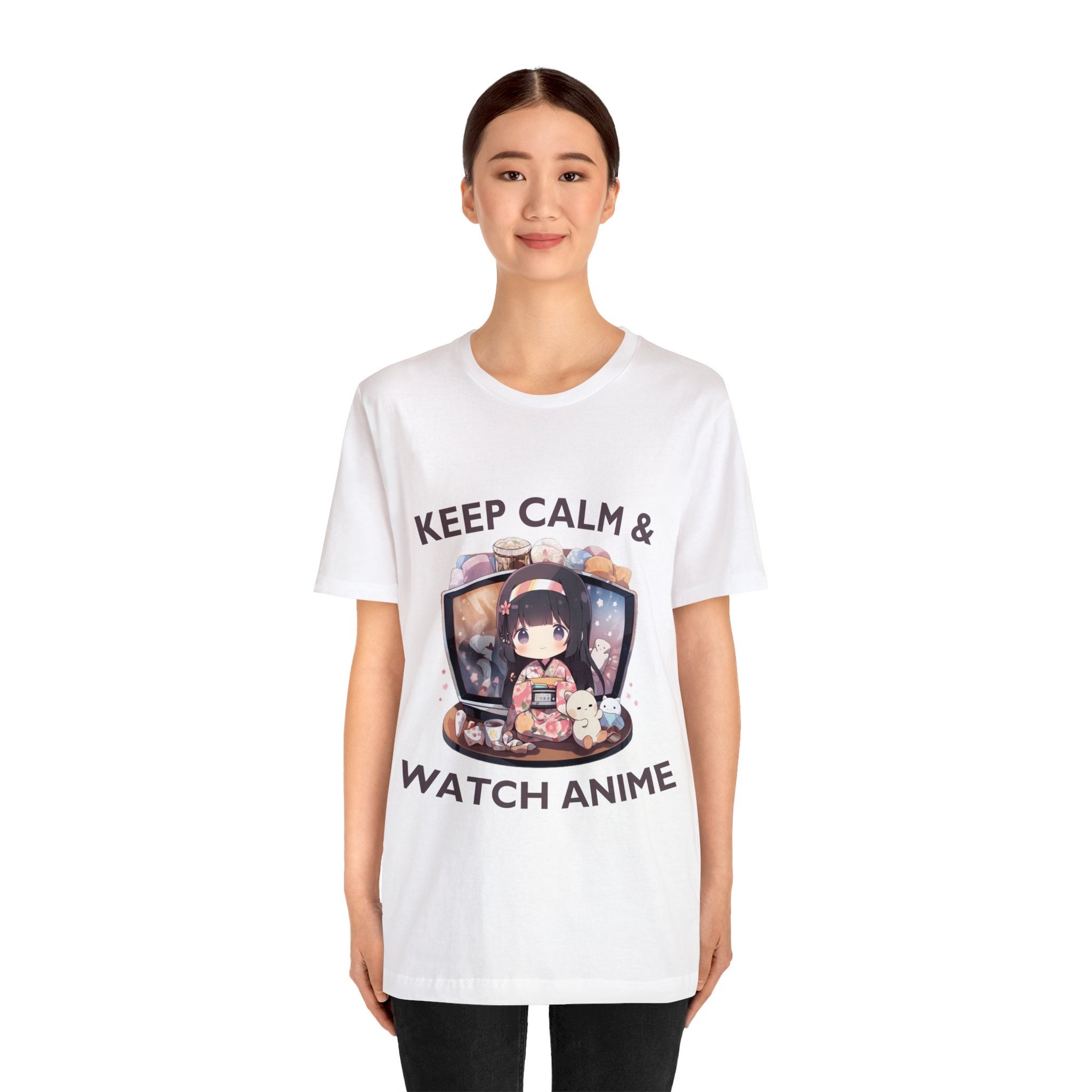 Chibi Girl Keep Calm and Watch Anime Tshirt - Etsy