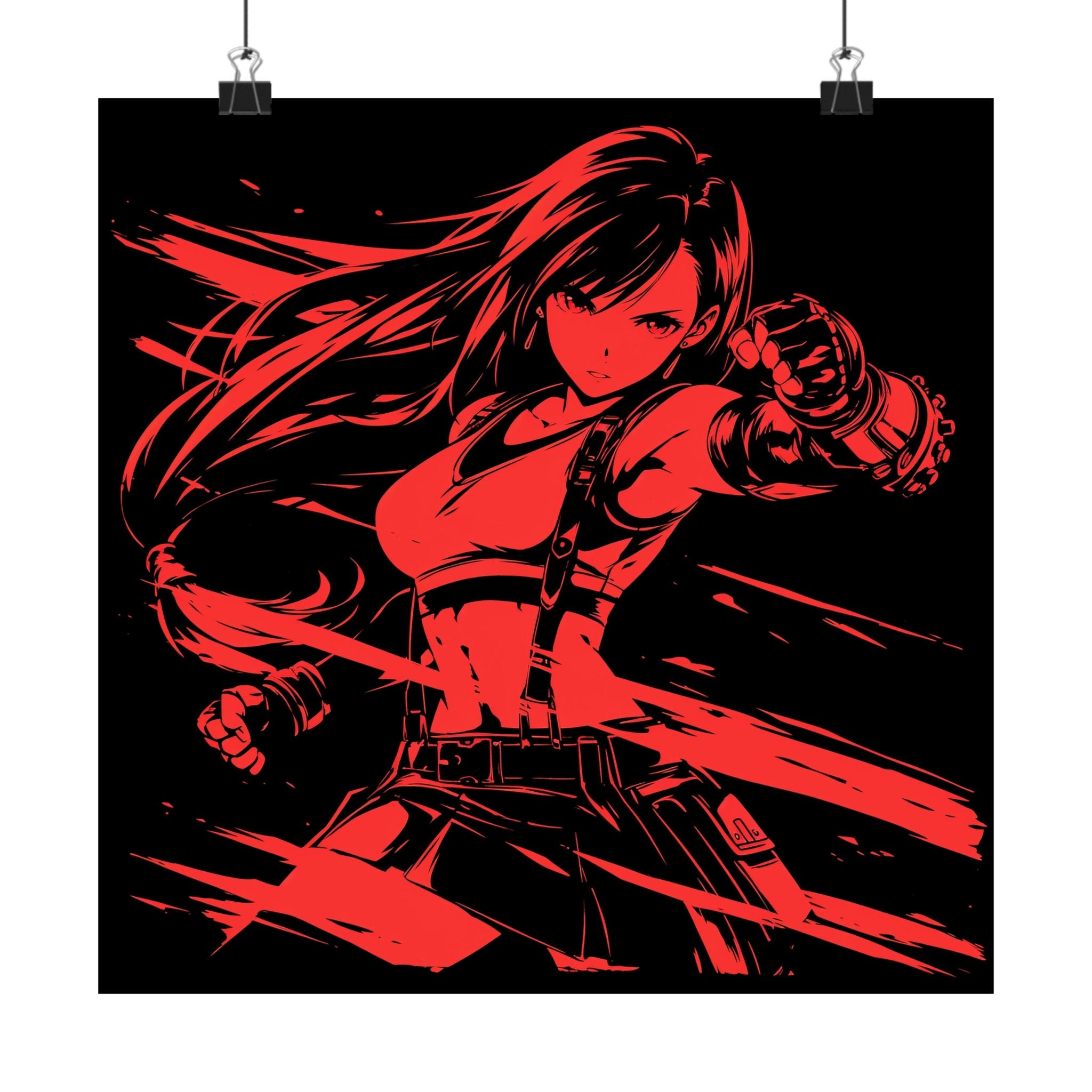 Tifa Lockhart Final Fantasy VII Poster | Cool Anime Wall Art | Stylish ...