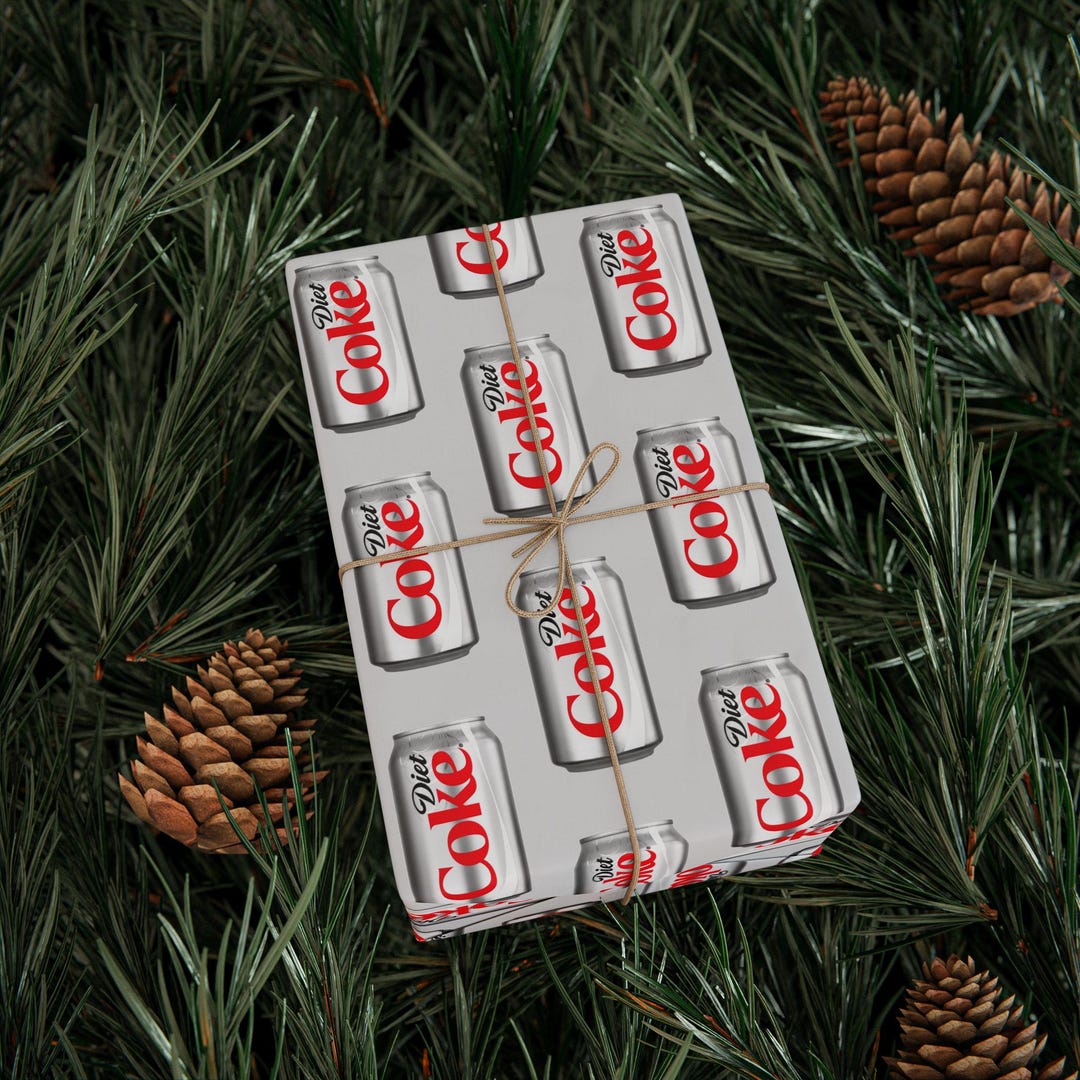 Diet Coke Wrapping Paper, Coca-cola Gift Wrap, Coke Lover Gift ...
