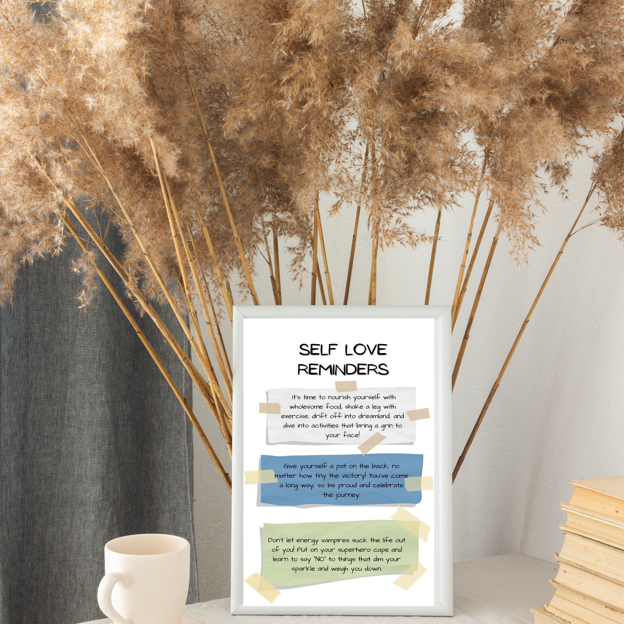 Self Love Reminders Positive Affirmations Art Print Mental Health ...