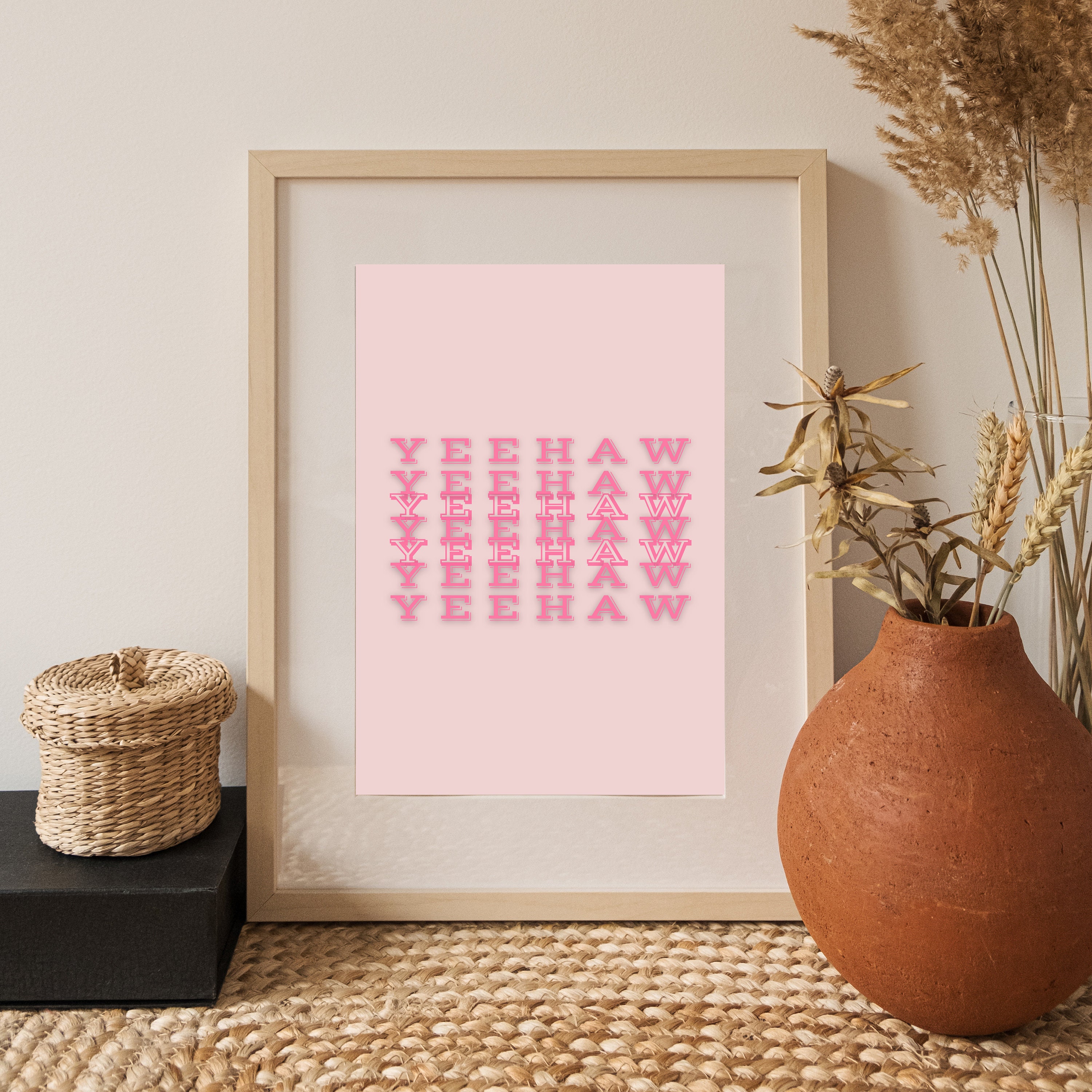 Yeehaw Bachelorette Decor Set of 3 Trendy Cowgirl & Rodeo Poster Art ...