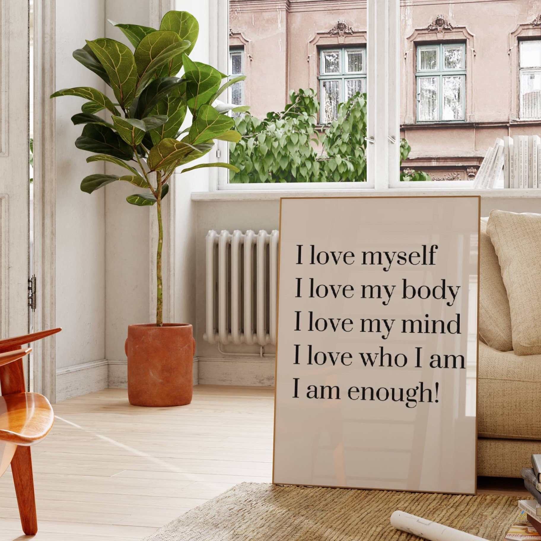 I Love Printable Affirmation Wall Art Magnifying Self-love and ...