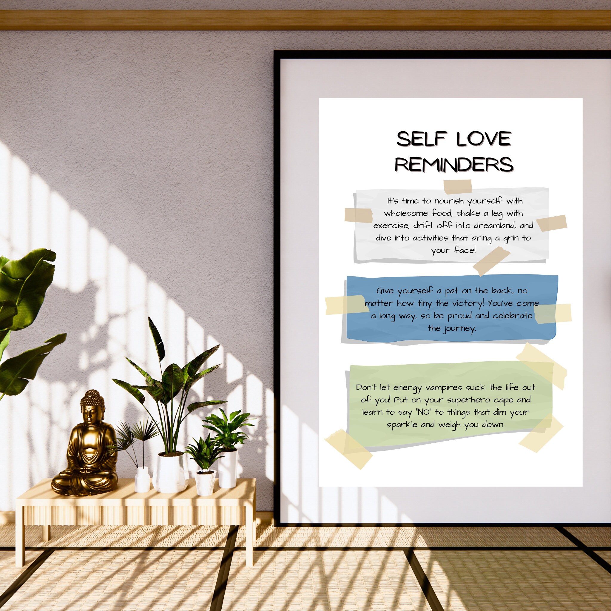 Self Love Reminders Positive Affirmations Art Print Mental - Etsy