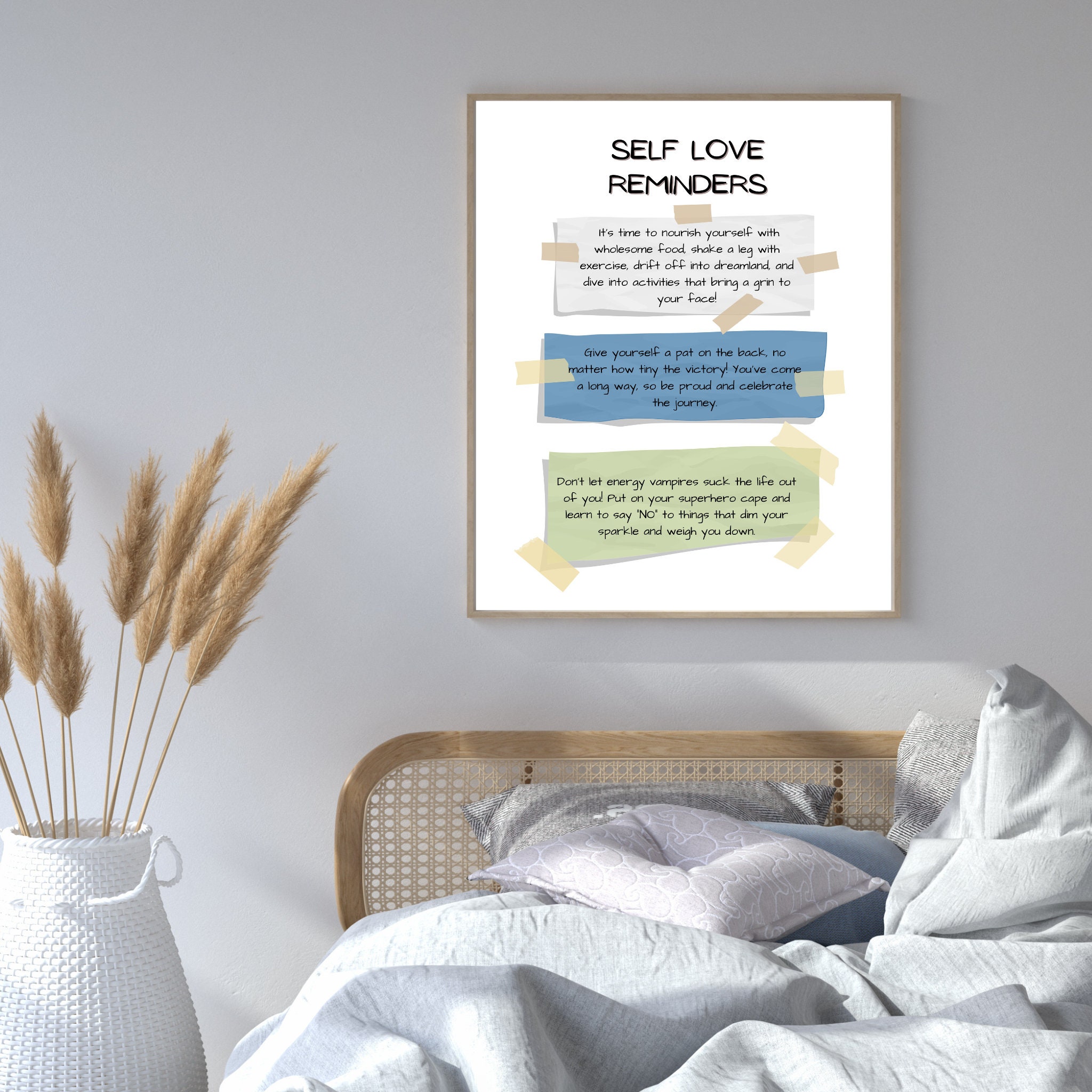 Self Love Reminders Positive Affirmations Art Print Mental Health ...