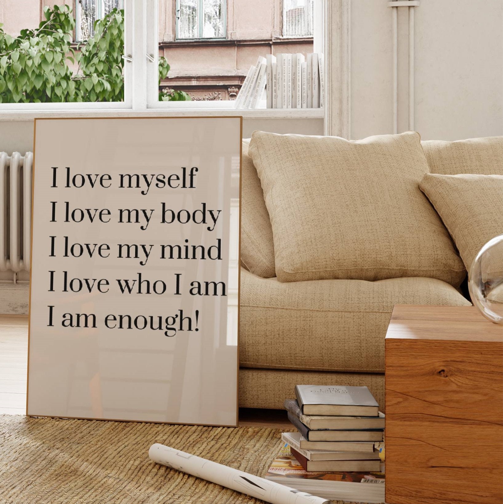 I Love Printable Affirmation Wall Art Magnifying Self-love and ...