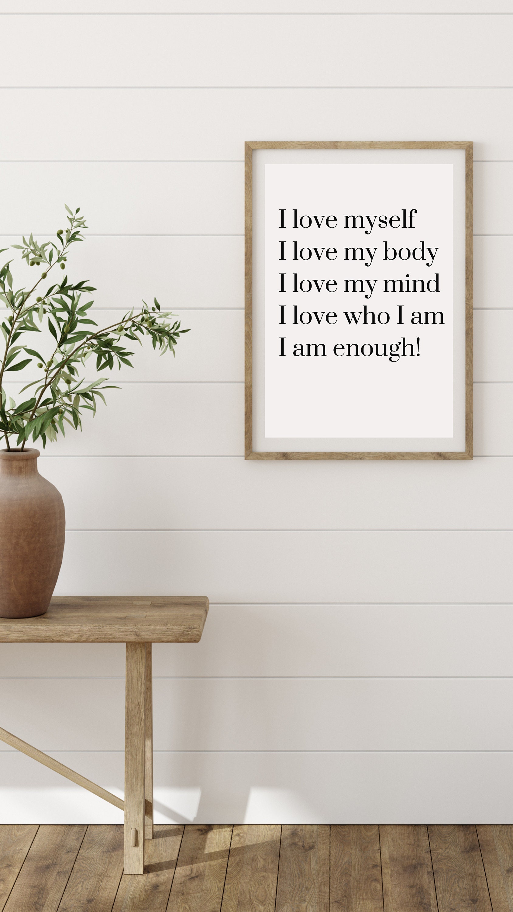 I Love Printable Affirmation Wall Art Magnifying Self-love and ...