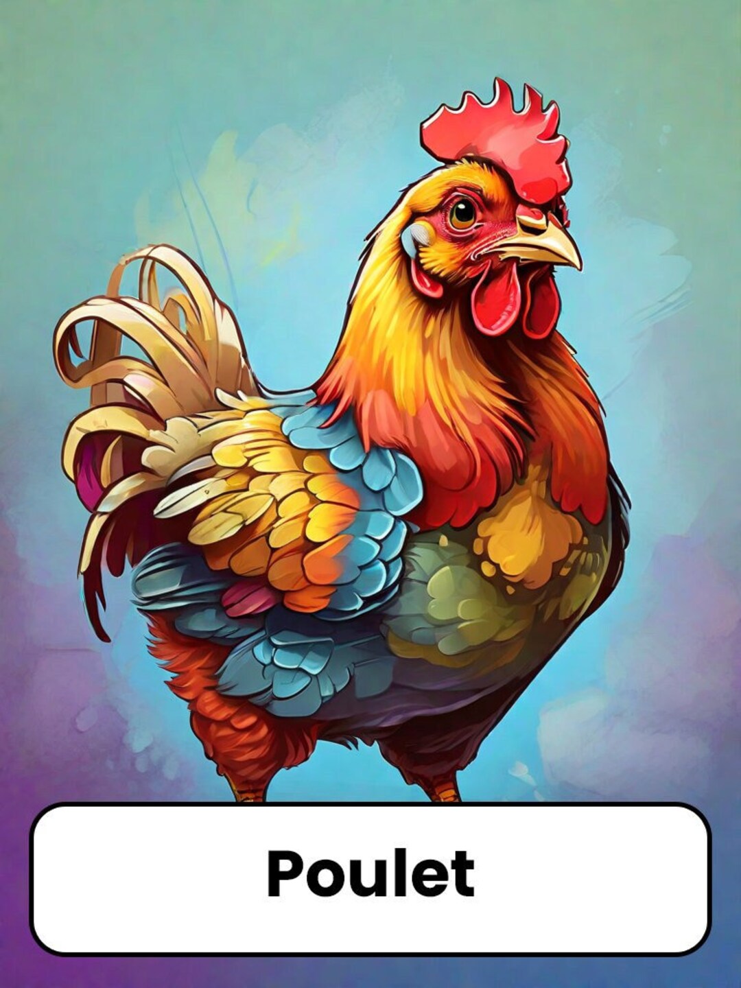 French Animals Digital Flashcards - Etsy