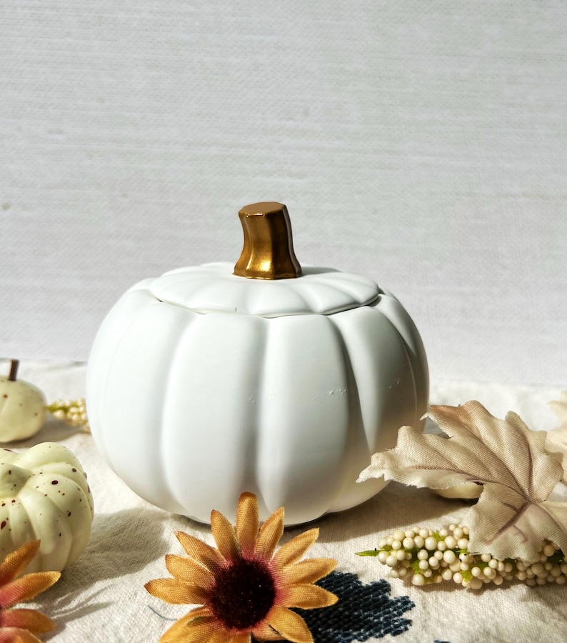 Pumpkin Patch Trinket Jar | PUMPKIN SHAPED JAR | Storage Jar | Fall ...