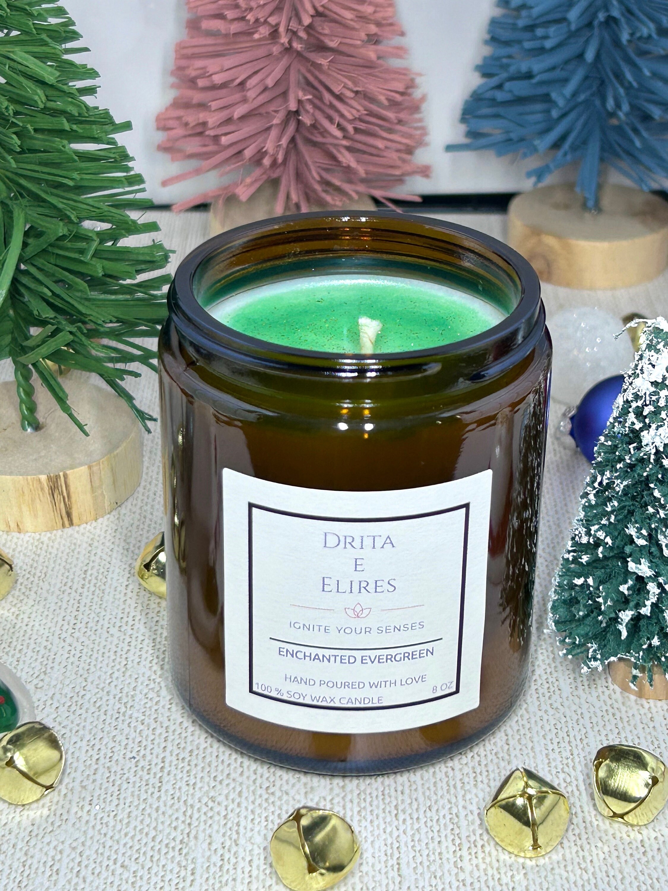 Enchanted Evergreen Scented Candles Handmade 100% Soy Wax Candles Seasonal Candles - Etsy