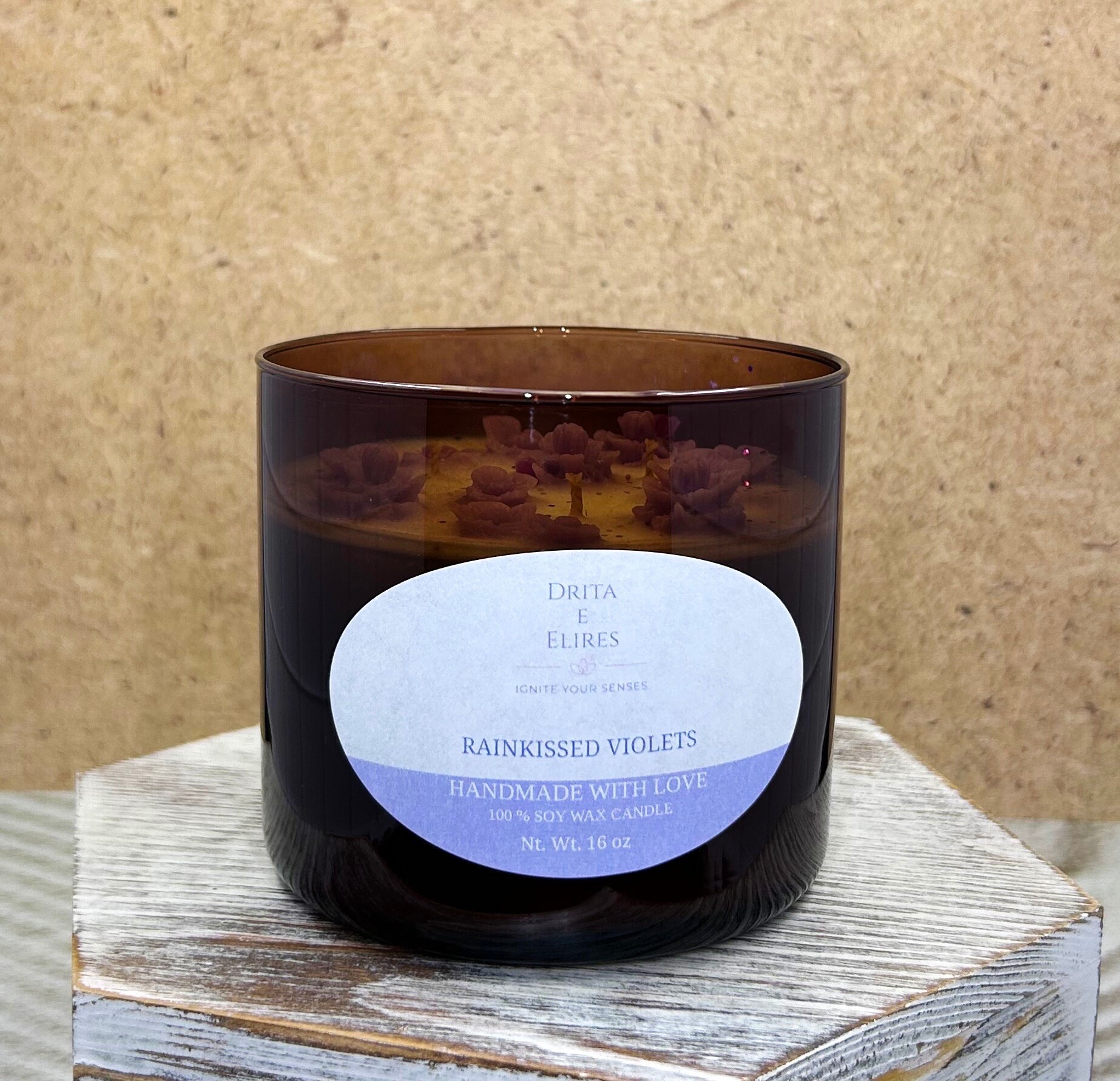Rainkissed Violets | Scented Candles | Handmade | 100% Soy Wax Candles ...