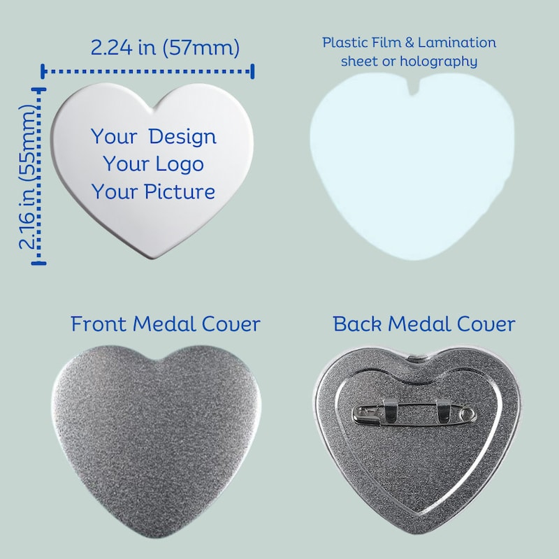 Heart Shape Buttons - Etsy