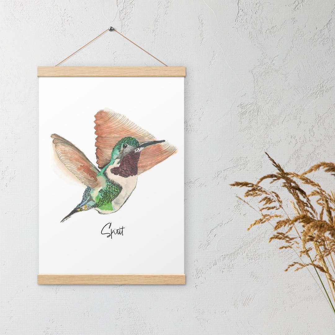Hummingbird Scripture Hanging Wall Art - Holy Spirit - Romans 8 ...