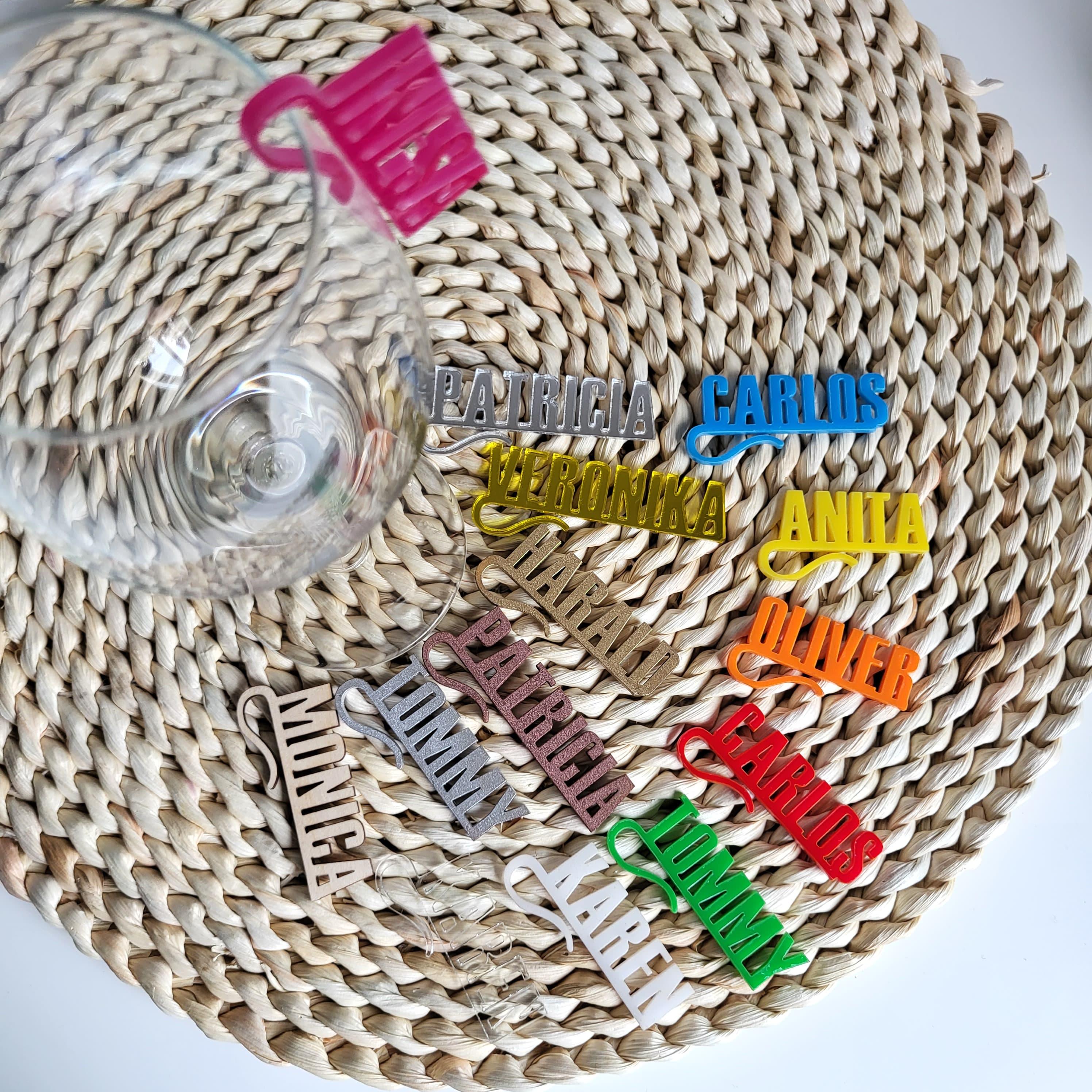 Acrylic Wedding Name Place Tags, Disc Name Tags, Mirror Acrylic Name ...