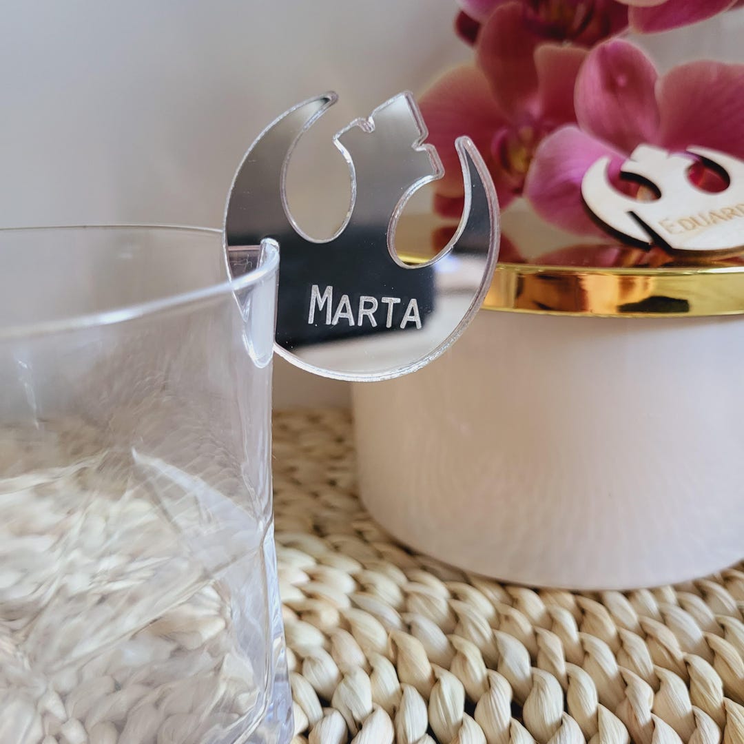 Star Wars Name Place Tags, Disc Name Tags, Mirror Acrylic Name Places ...