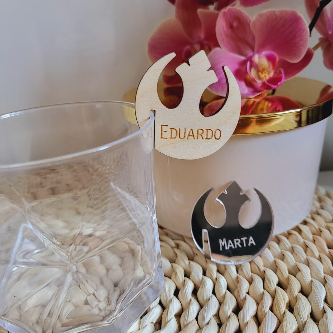 Star Wars Name Place Tags, Disc Name Tags, Mirror Acrylic Name Places ...