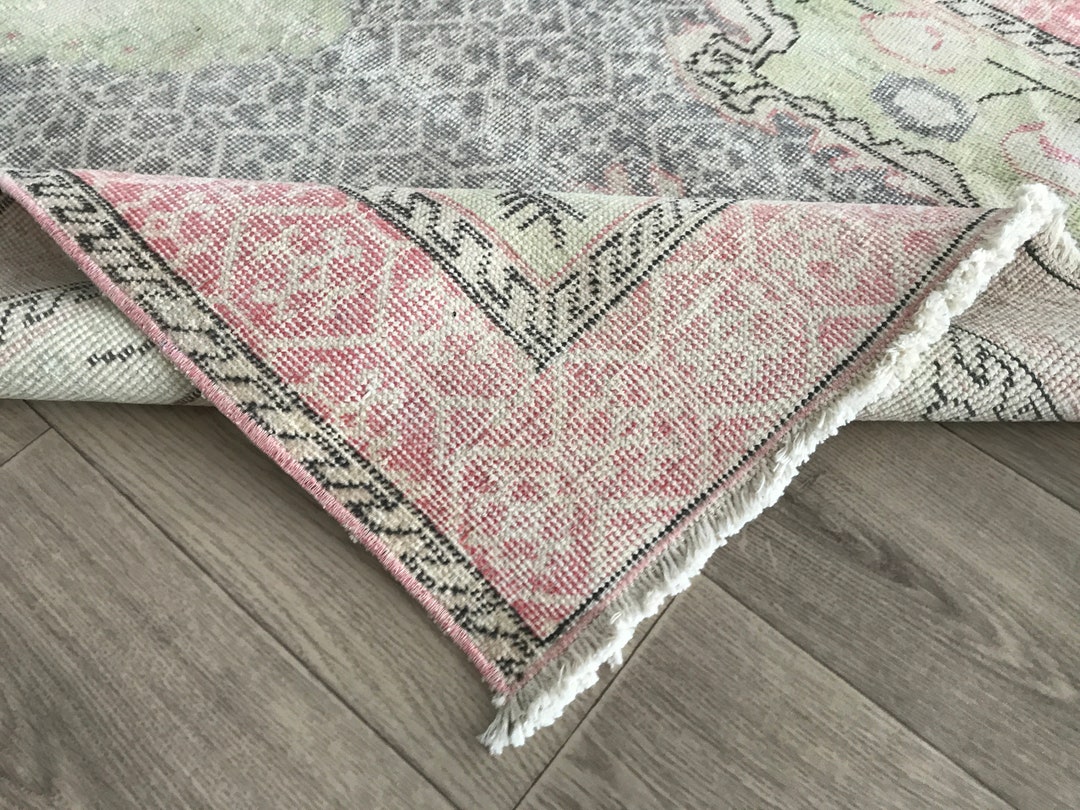 3x7 Pink Blue Green Turkish Runner Rug 3x7 Green Pink Blue - Etsy