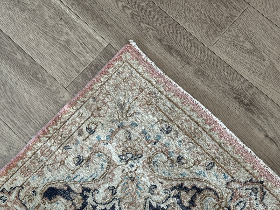 9x12 Pink Blue Green Persian Rug, 9x12 Vintage Rug, Oriental Livingroom ...