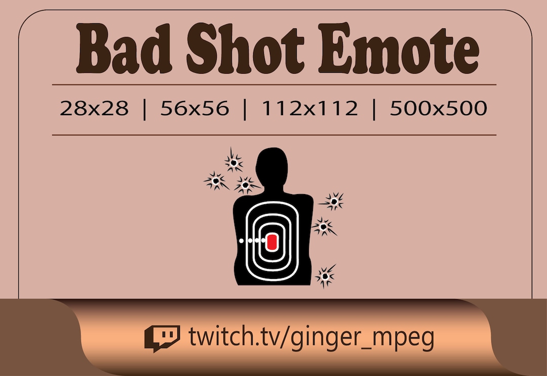 Bad Shot Target Emote for Twitch - Etsy