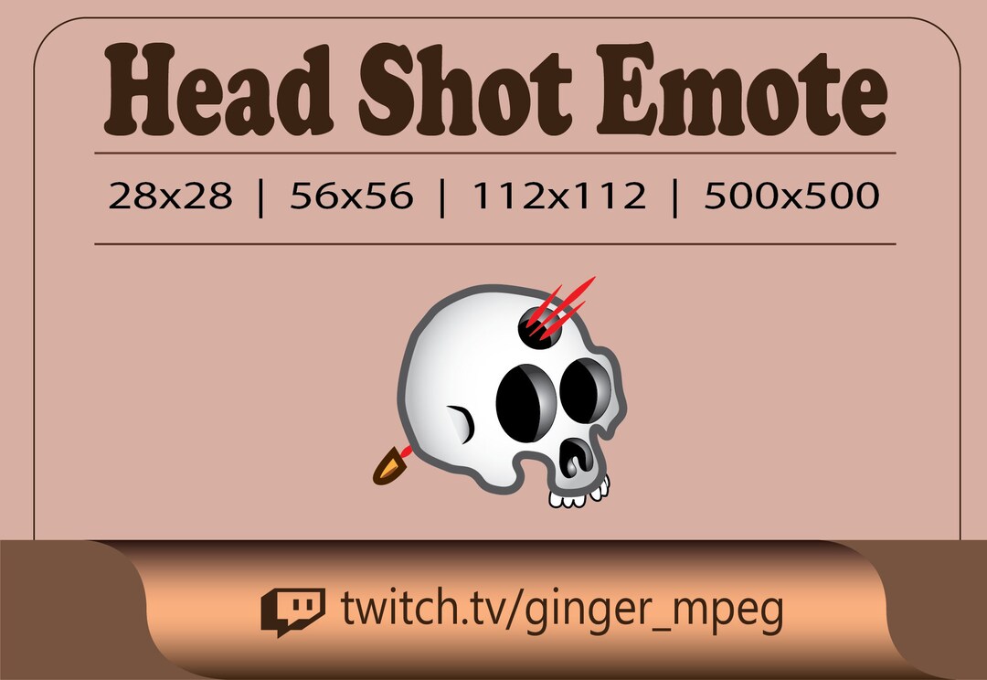 Head Shot Twitch Emote - Etsy