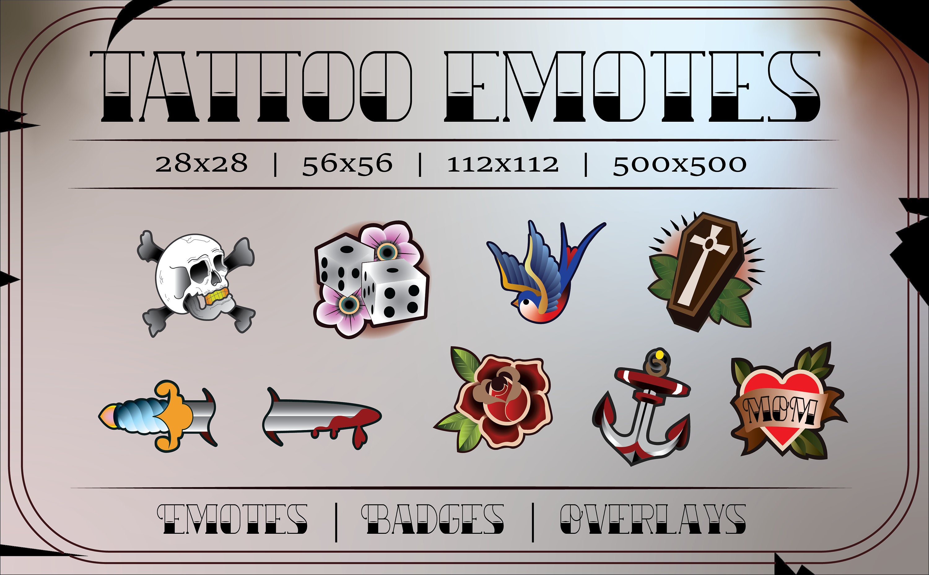 Tattoo Emotes for Twitch - Etsy