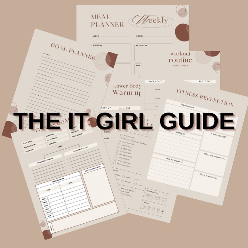 Digital Fitness Planner | 12-week Lower Body Workout Guide | Workout ...