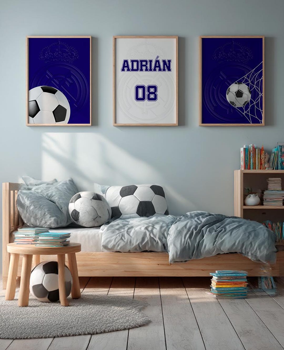 3 Personalized Football-themed Posters. Custom Name and Number ...