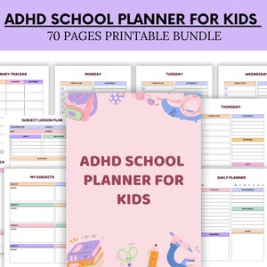 Adhd School Planner for Kids Adhd Planner Focus and Organization for ...