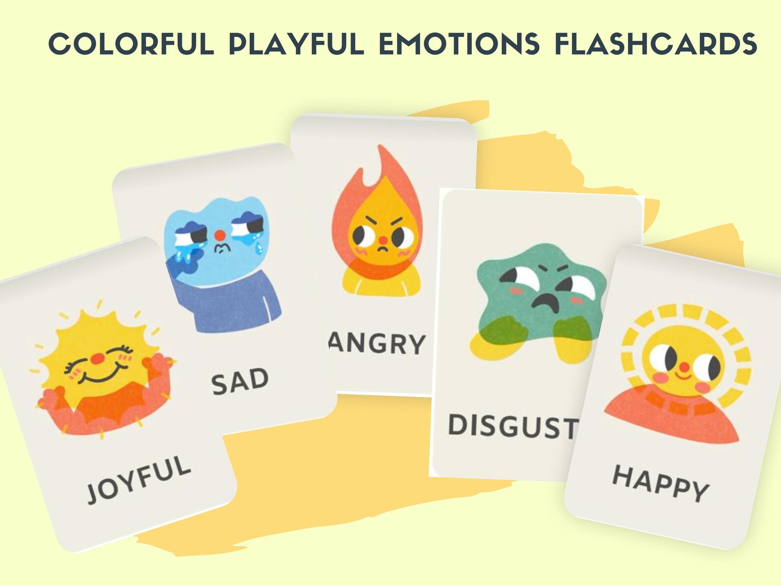 Colorful Playful Emotions Flashcards Pdf Social Emotional Learning ...