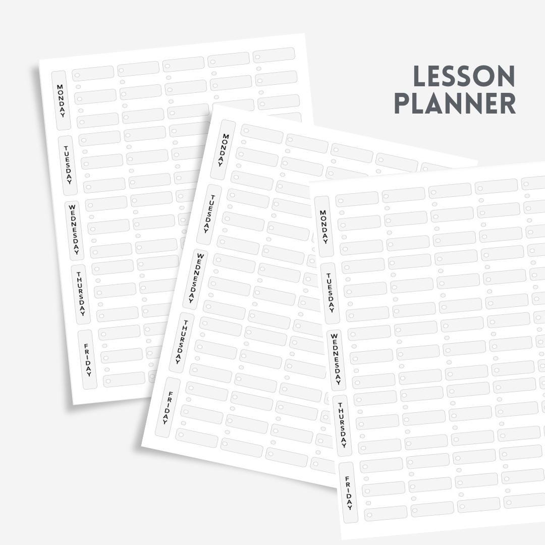 Lesson Planner Pages Weekly Plan Template, Teacher Planner, Educational ...