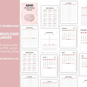Adhd Brain Dump Planner Adhd Planner Brain Dump Journal Task ...