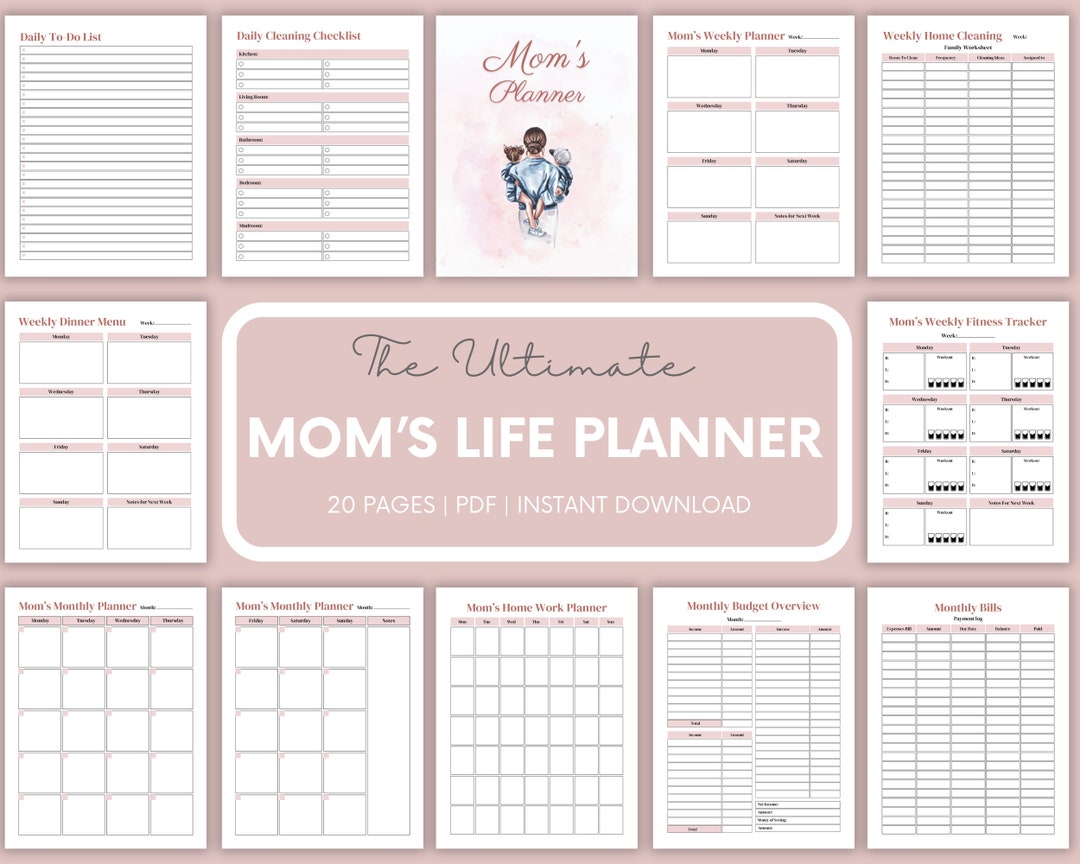2024 Mom Life Planner Household Planner Printable Home Management ...