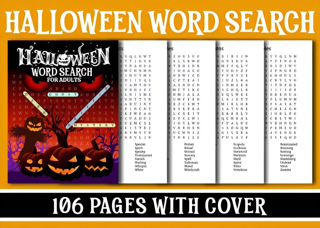Halloween Word Search, Spooky Word Search Book, Haunt Word Search ...